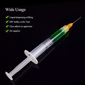 20Pack 2.5ml Syringes with 25 Gauge 1 Inch Needle for Industrial, Scientific Labs, Liquid Dispensing, Oil or Glue Applicator, Individually Wrapped
