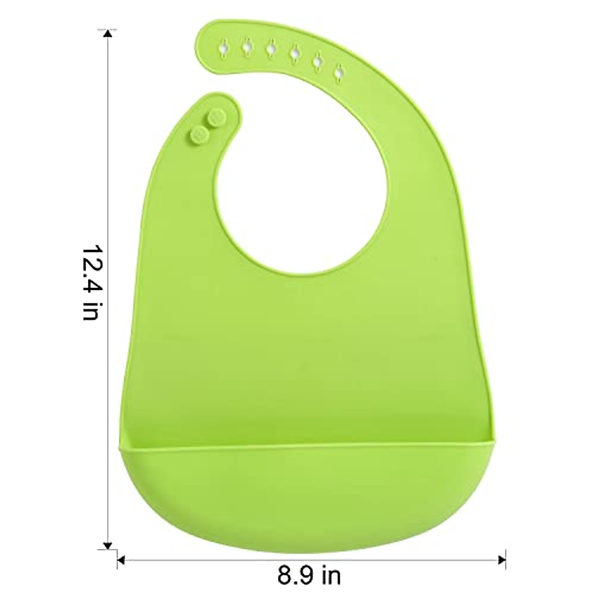 PandaEar 2 Pack Silicone Baby Bibs Super Thin Light Weight for Babies & Toddlers Feeding, Adjustable Silicone Bibs with Food Catcher Pocket, Waterproof, Soft, Unisex, Non Messy (Pink Grey)