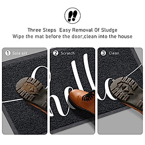 Door Mat (30"x17.5"), Durable Floor Mat Front Door Mat Welcome Door Mats Outdoor Rug Indoor Non-Slip Door Mat for Entryway, Home Entrance, Patio, High Traffic Areas