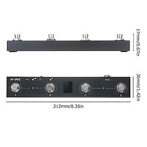 HHOP M-VAVE Chocolate BT Wireless MIDI Controller Rechargeable 4 Buttons Portable MIDI Foot Controller Pedal APP Control