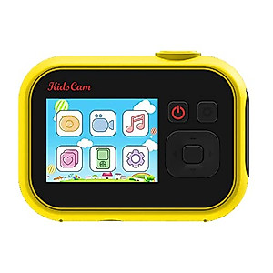 Boddenly Mini Cartoon Children's Camera,Rechargeable Electronic Camera,2 Inch IPS Display,Insertable 32G SD Card (Yellow, One Size)