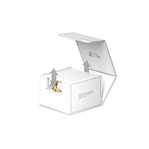 Ultimate Guard Sidewinder 133+, Deck Box for 133 Double-Sleeved TCG Cards, White, Magnetic Closure & Microfiber Inner Lining for Secure Storage