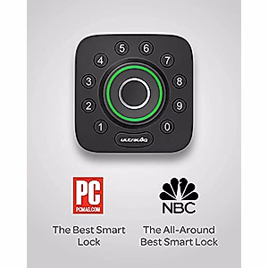 Smart Lock, ULTRALOQ U-Bolt Pro, 6-in-1 Keyless Entry Door Lock with App, Fingerprint, Bluetooth and Keypad, ANSI Grade 1 Certified, Smart Door Lock, Smart Deadbolt, Front Door Lock, IP65 Waterproof