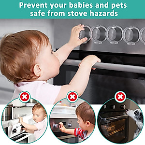 Babepai Outlet Covers 38-Pack and Stove Knob Covers for Child Safety 5-Packs Baby Safety Electrical Protector Kitchen Gas Oven