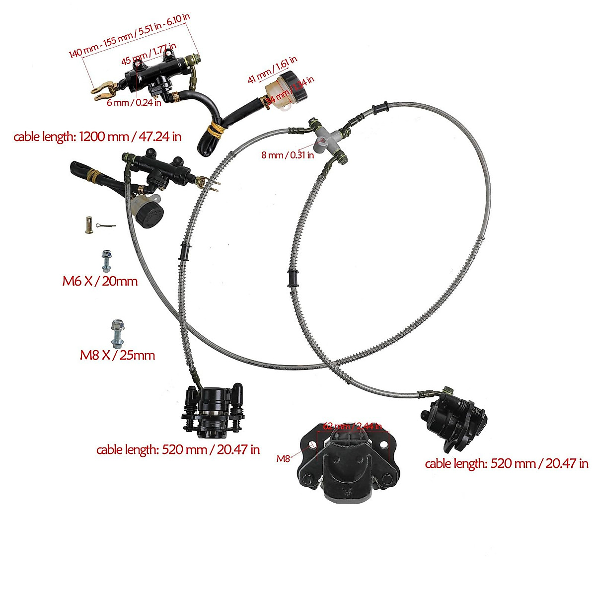 YC Yier 34" Go Kart Rear Axle Kit & 48V 1000W Electric Brushless Motor Controller Differential & 13x5.00-6" Wheels Tires + Front Steering Shaft for ATV Quad Buggy 4 Wheelers Dolly Cart Trike Tricycle