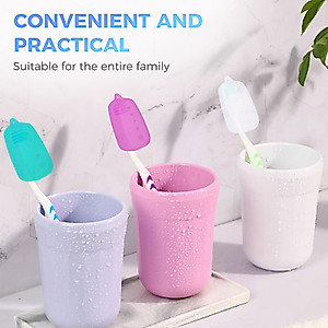 Lapfoon 5 Packs Toothbrush Covers, Silicone Toothbrush Covers Caps for for Electric Toothbrush Replacement Head & Manual Toothbrush, Toothbrush Travel Essentials