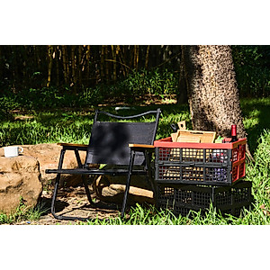 Aebeky 3-Pack Plastic Collapsible Storage Crates-30L,Foldable Plastic Crates for Storage (Black)