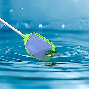 Sepetrel Pool Leaf Skimmer Net with 24-56 Inch Premium Pole,Medium Sized Ultral Fine Mesh Net for Cleaning Pool, Pond,Spa,Hot Tub