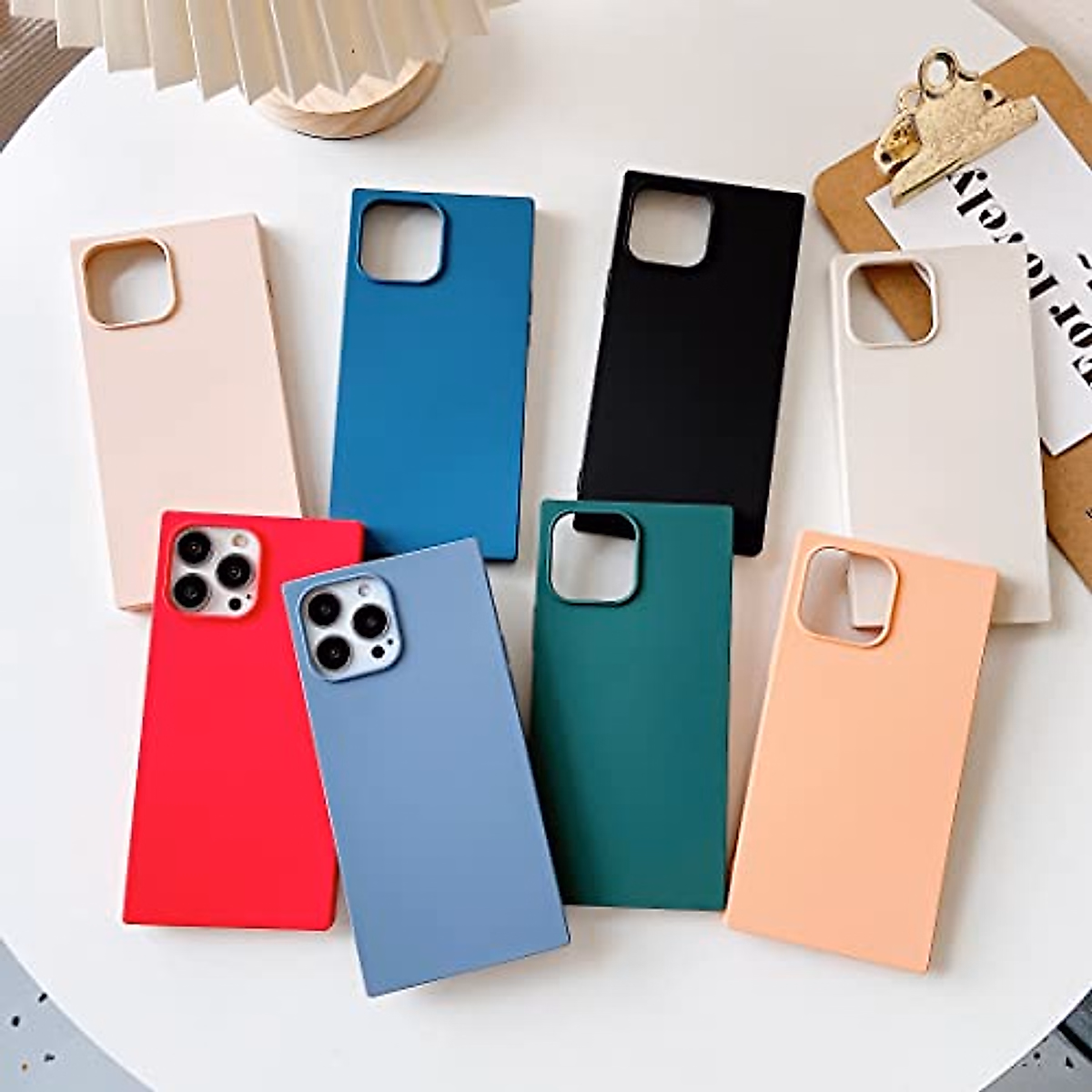 Cocomii Square Case Compatible with iPhone 13 Mini - Silicone, Slim, Matte, Soft Touch, Microfiber Lining, Fingerprint Resistant, Anti-Scratch, Shockproof (Chalk Pink)