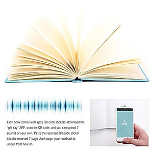 Jeanoko with Bag Voice Recorded Binding Book Lovely Cute Audio Notebook Stationery Boys Girls for DIY Birthday Gift Handbook