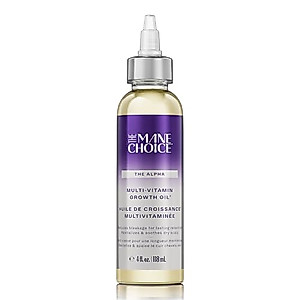 The Mane Choice Alpha Multi-Vitamin Scalp Hair Growth Oil, 4 Fl Oz, 1 Pack, Nourishing Scalp Oil with Biotin, Vitamin C, Rosemary, Rice Extract, Jojoba, Tea Tree & Castor Oil, Lightweight & Non-Greasy