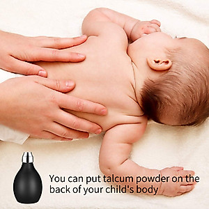 PRO BARBER Powder Barber Spray Bottle, Empty Powder Blower, 3.38oz/100ml Refillable Hair Fiber Applicator Use for Dry Shampoo - Black