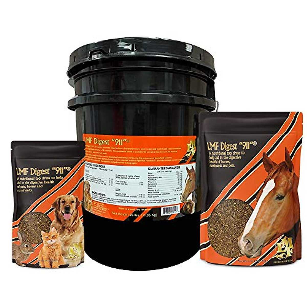 LMF Digest 911" 25 Pound prebiotic and probiotic Supplement for Horses, ruminants and Pets