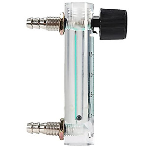 iplusmile Oxygen Air Flow Meter 0.1-1.5LPM Acylic Flowmeter Gas Flow Meter for Oxygen Air Gas Conectrator