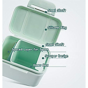 Formula Dispenser with Scoop Milk Powder Formula Containers for Travel Baby Food Storage and Snack Cup for Outdoor Activities On-The-Go Green(Outer Box Capacity: 0.92 LB(420 g))