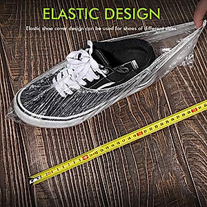 Disposable Boot and Shoe Covers for Floor, Carpet, Shoe Protectors, Durable Non-Slip (Clear,400)