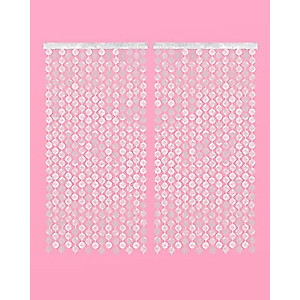 xo, Fetti Disco Ball Foil Curtain - Last Disco Bachelorette Party Decorations - Set of 2 | Groovy Backdrop, 70s Birthday Photo Booth, Wedding, New Years Eve