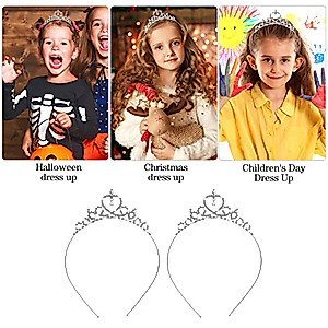 Sibba Princess Crown Tiara Girls Headband Hair Hoop Tiara Rhinestone Crystal Pearl Tiara Tiara Head Crown for Women Girls Wedding Prom Party Costume Christmas Gifts, One Size, Alloy, No Gemstone
