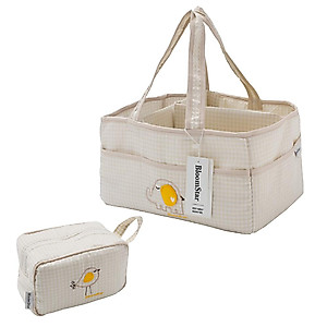 BLOOMSTAR Diaper caddy Baby Diaper Caddy Organizer Nursery Storage Bin Portable Holder Basket for Car |Gift Diapper Handbag