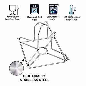 RTT Beer Can Chicken Holder Foldable Smoker Accessory Perfectly Roasted Chicken Every Time!