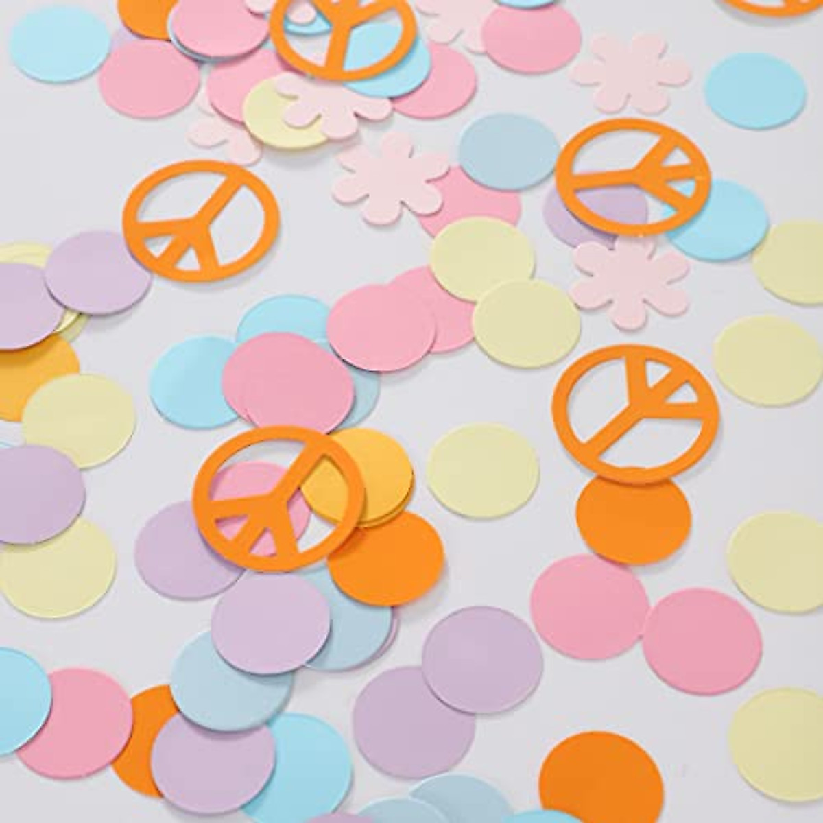 Groovy Flower Confetti For Birthday Party Decoration - One Groovy Baby Shower For Flower Child, Flower Power Theme Party Decor, Peace Love Party Onestock Confetti For 60’s 70’s, Hippie Boho First Birthday Scattered Decoration Supplies