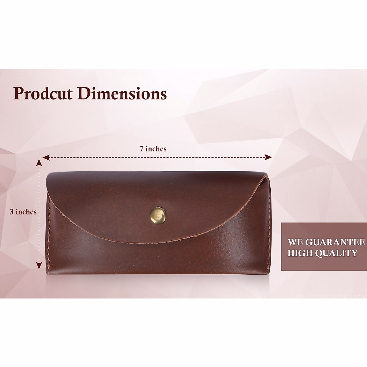 The Antiq Tan Genuine Leather Eyeglasses Case, Premium Quality, Semi-Hard, Magnetic Closure, Unisex