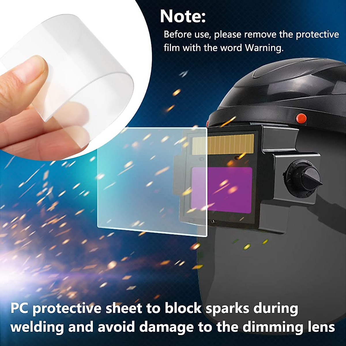 Watris Veiyi Auto Darkening Welding Lens, Solar Welding Lens Panel, Welding Helmet Mask Lens for Welding Helmet Lens Replacement