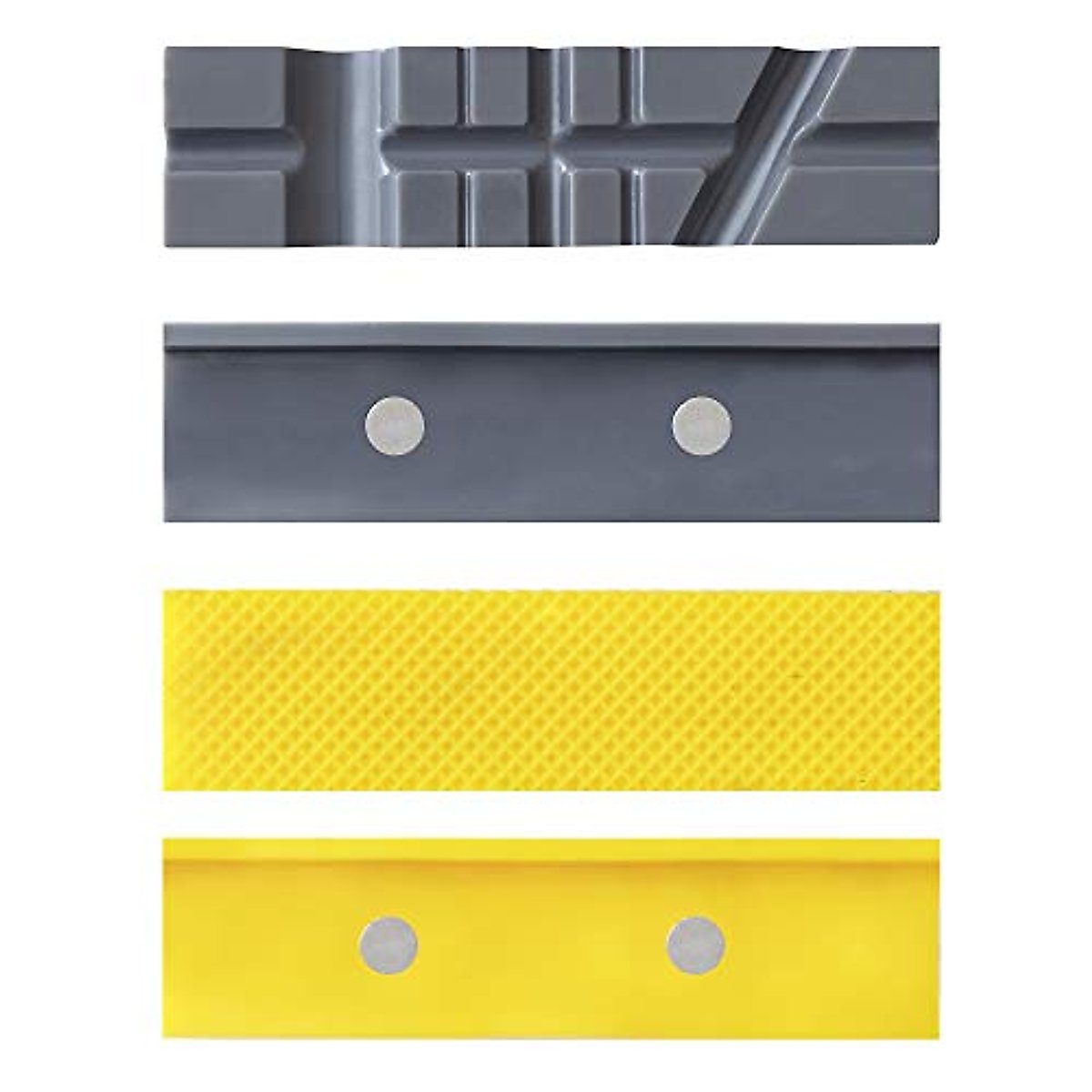 JCL Soft Vise Jaws | 4 inch vice jaws (2 pack), including 1 set grooved and 1 set flat | Use on any Metal Bench Vise to safely clamp flat, round or irregular shapes objects