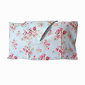 YIH Cotton Pillow Cases Standard Size Set of 2, Flower Printed Queen Pillowcases, Premium Quality Machine Washable (7)