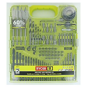 Ryobi A98901G 90 Piece Drilling Driving Kit Wood Metal Plastic Masonry