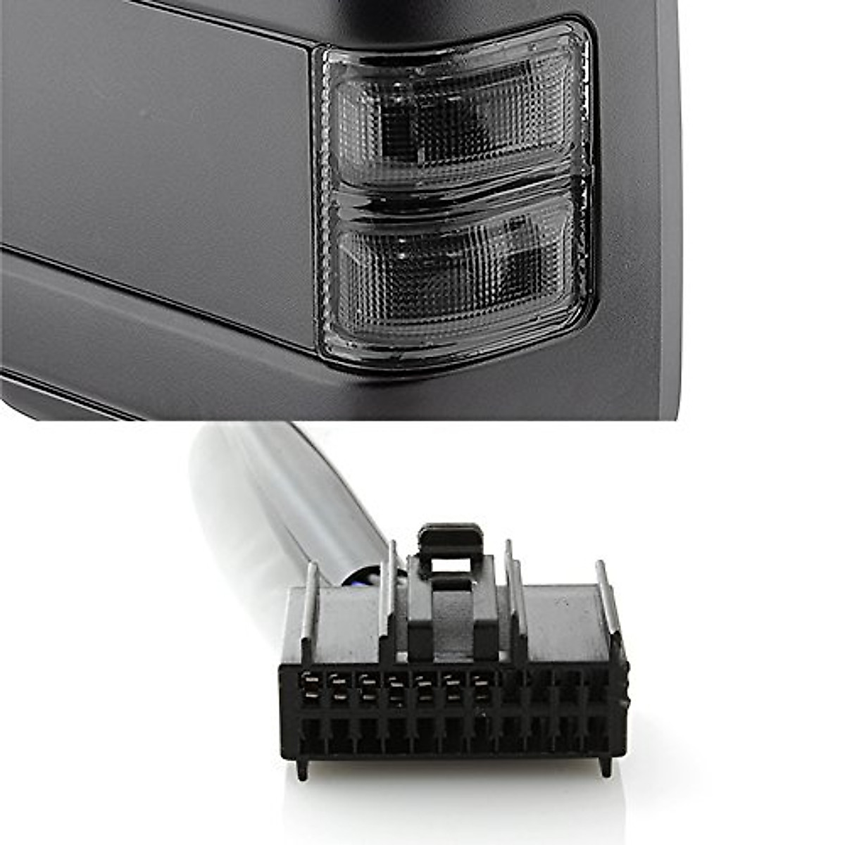 AKKON - For 2008-2016 F250 F350 F450 F550 SuperDuty Smoked Extendable Towing Manual Telescoping Wide Angle Side Mirrors Pair