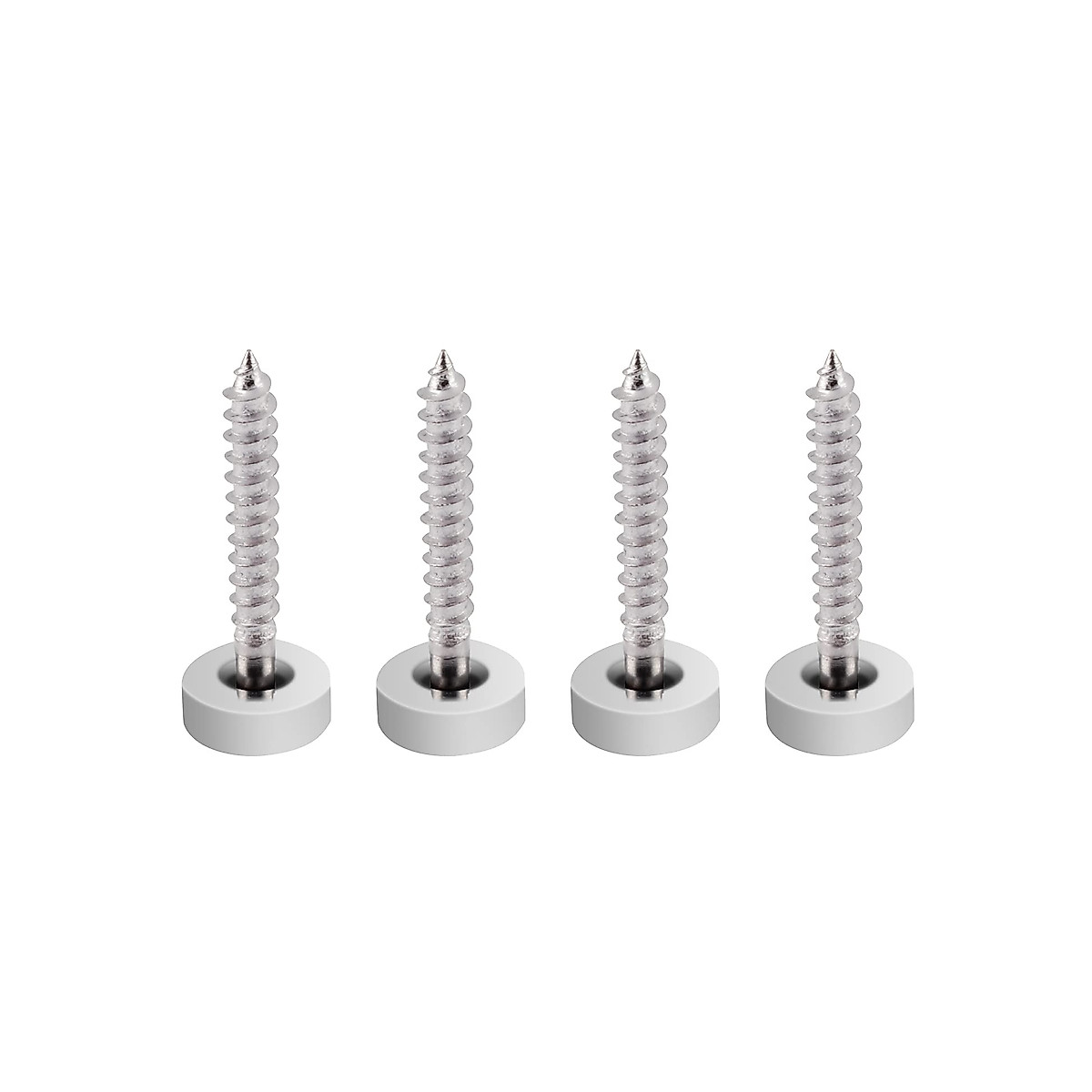 Metallor Guitar Neck Joint Bushings and Bolts Mounting Ferrules Metal with Mounting Screws for Electric Guitar or Bass Guitar 4Pcs Chrome