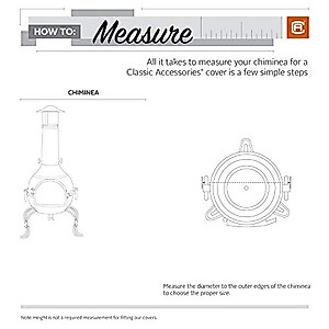 Classic Accessories Ravenna Water-Resistant 22 Inch Outdoor Chiminea Cover, Outdoor Chiminea Cover