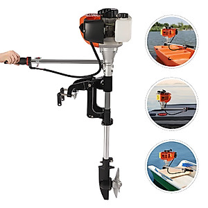 2.5 HP 2 Stroke Outboard Motor Engine, Superior Engine Outboard Motor, Inflatable Fishing Boat with Air Cooled for Small Boats of 2-2.5 Meters