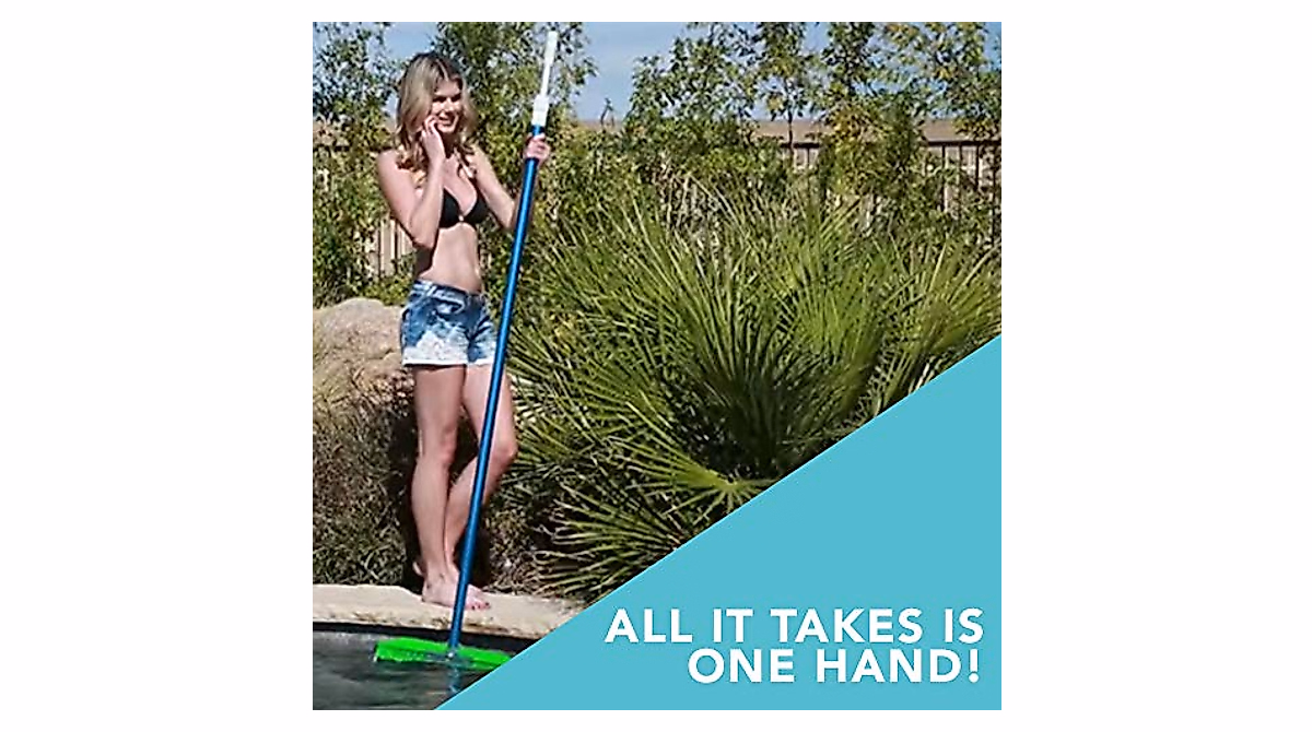 Sweepease 654367706282-SS/Combo-18 Stingray 18" SS/Poly Pool Brush Sticks to Walls and Floor ...