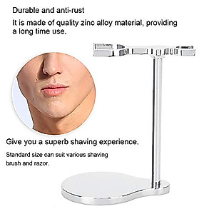 Shaving Brush Stand, Men Razor Stand Safety Razor Holder for Salon Home Travel Use Complete Your Shaving Set