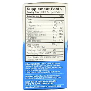 Bausch & Lomb Ocuvite Adult 50+ Eye Vitamin & Mineral Softgels 50 ea (Pack of 4)