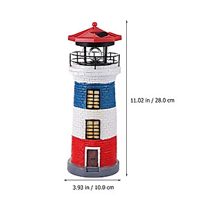 BESPORTBLE Solar Light Lamp Decorative Lighthouse Solar Lamp Garden Lighthouse Patio Lamp Yard Lamp Yard Light Patio Light Outdoor Light Solar Lighthouse