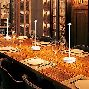 Cordless Table Lamp Rechargeable LED Table Lamps Battery Operated 4000mAh Touch Dimmable Wireless Lamp Waterproof Portable Outdoor Table Light for Restaurants and Dining Home Indoor/Outdoor Use