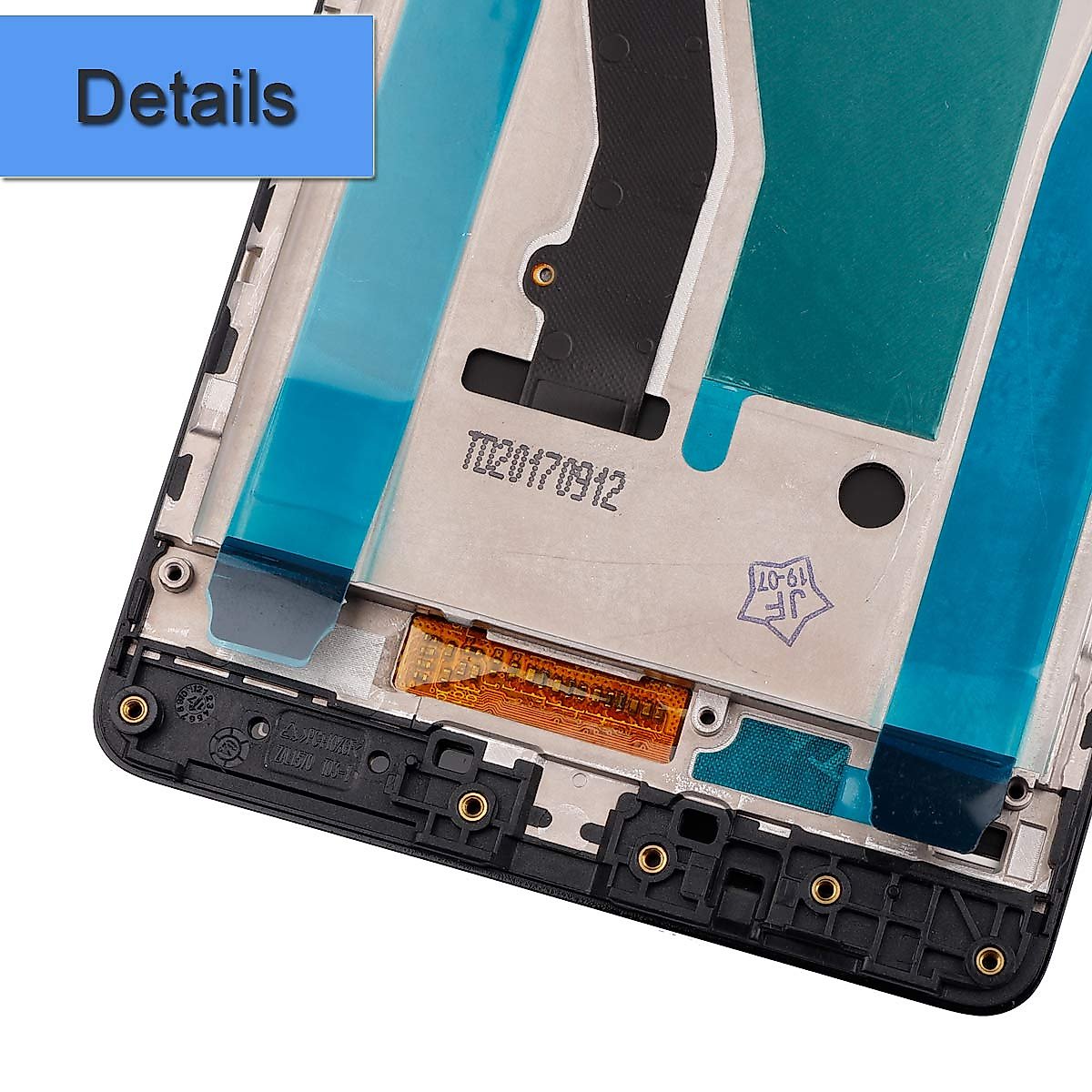 LCD Screen Compatible with Lenovo K8 Note 5.5" inch LCD Touch Screen Display Assembly with Tools+Frame(Black)