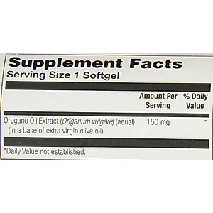 Thompson Oregano Oil, Softgel (Btl-Plastic) 150mg 60ct