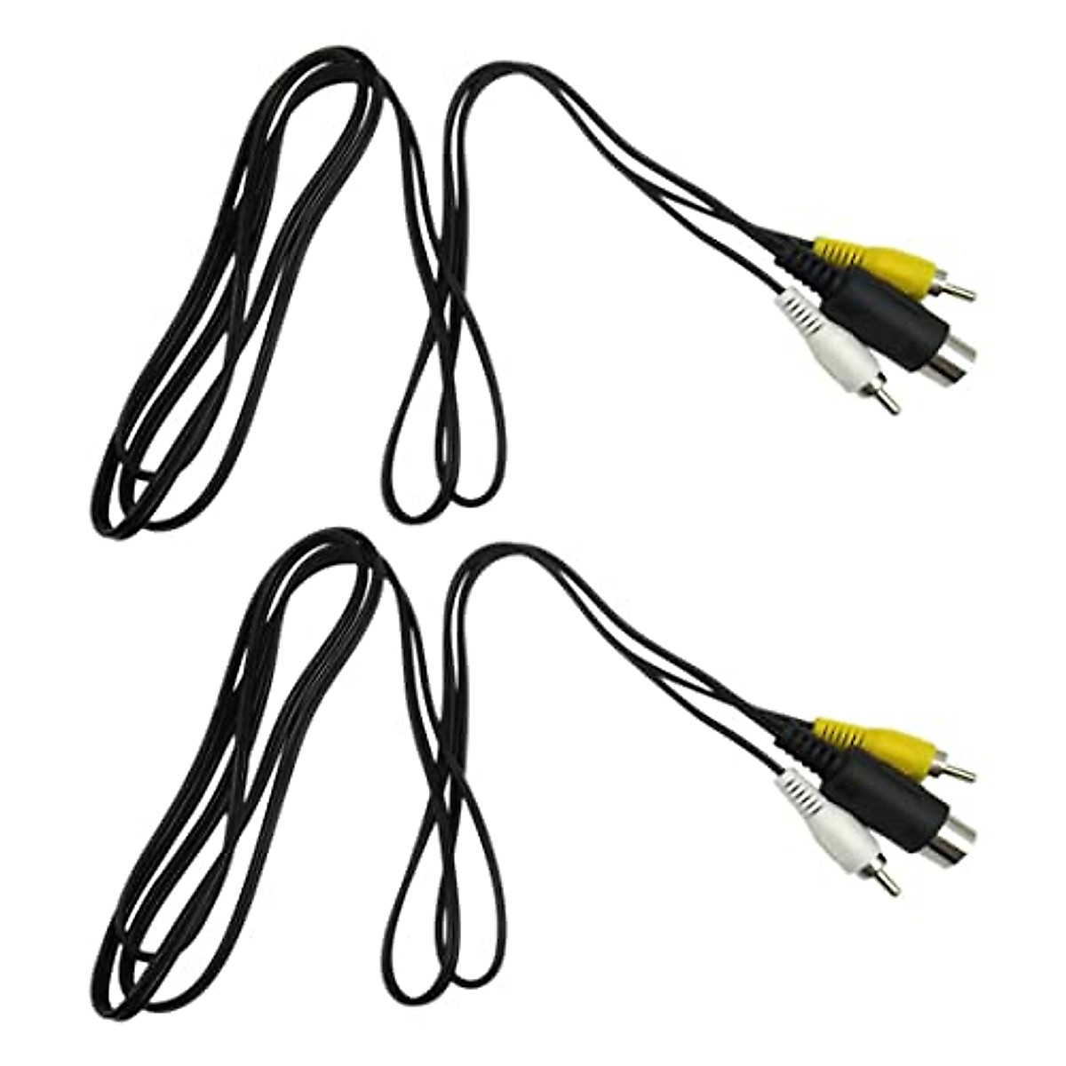 Pack of 2 6FT RCA TV AV Audio Video Cord Cable Suitable for Sega Genesis & Sega Master System ZOOJR