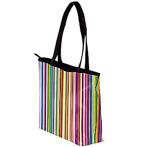 Tote Bag,Shoulder Bag Large Purses and Handbags for Women,Abstract Colorful Striped,Shopping Bags