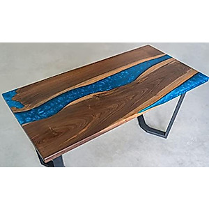 Epoxy Table, Live Edge Wooden Table, Natural Wood,Dining Table, Natural Epoxy Table, Resin Table, Epoxy Resin River Table