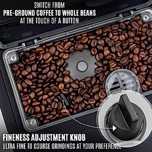 Zulay Magia Fully Automatic Espresso Machine With Grinder - 19 Customizable Coffee Options - Auto-Cleaning For Easy Maintenance - Milk-Foam System For Latte, Cappuccino, Macchiato