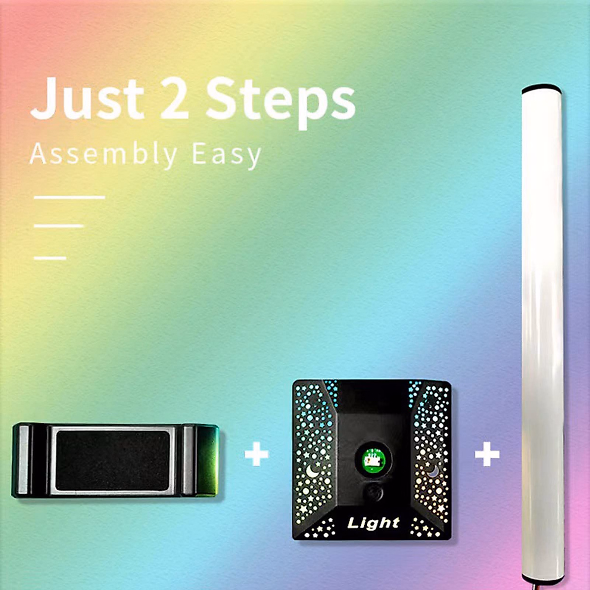 MOCIUN RGB Gaming Headphone Stand, Headset Gaming Headset Stand with Usb2.0 Hub and 3.5mm Port Audio T-ouch Control Led Strip Lamp Backlight Computer Desktop Display Holder USB Port (A)