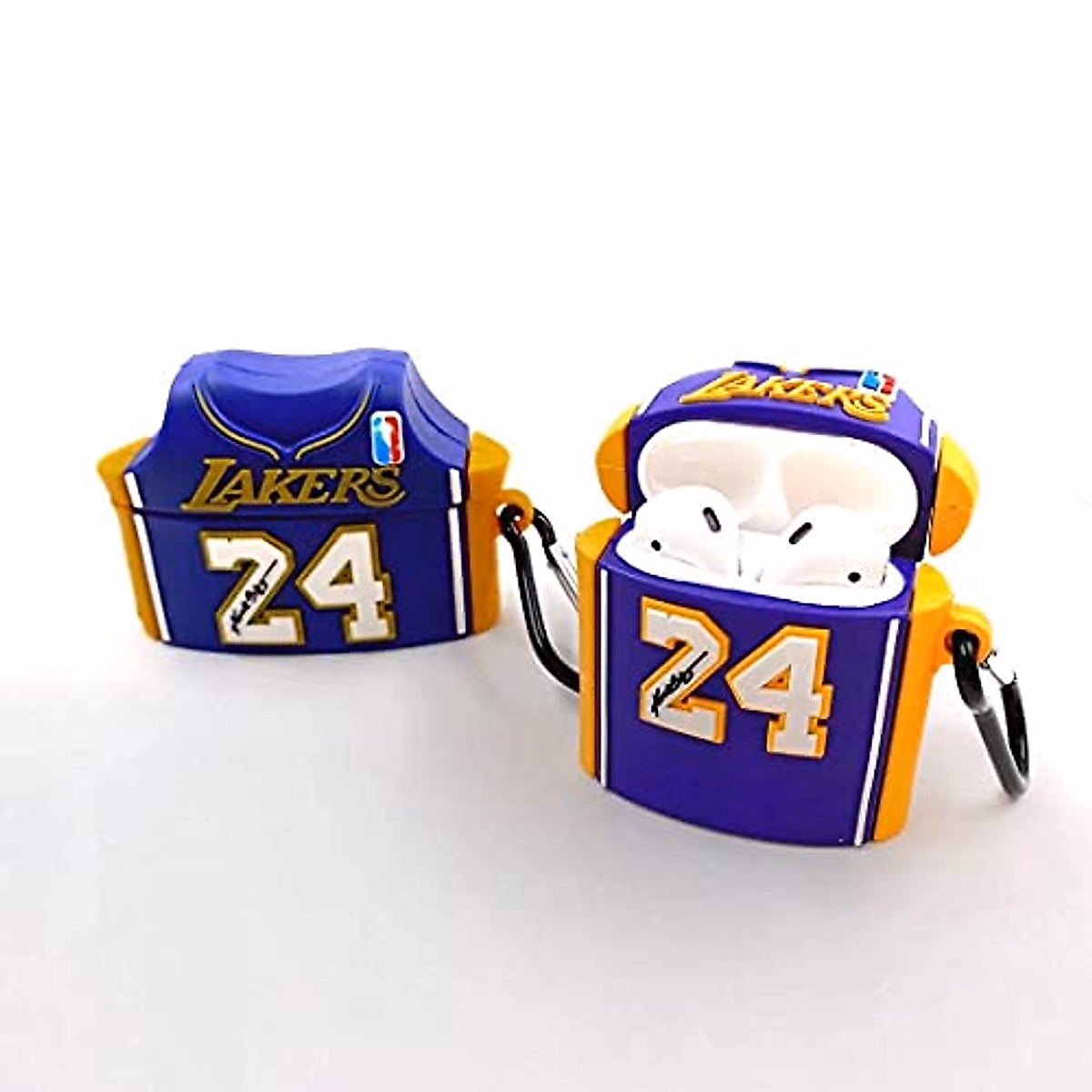 ZHAWK Silicone AirPod Pro Cases | Compatible with AirPods Pro/3 only | 3D Cute Covers | Wireless Charging Case | Best Gifts for Your Loved Ones (Purple Laker)