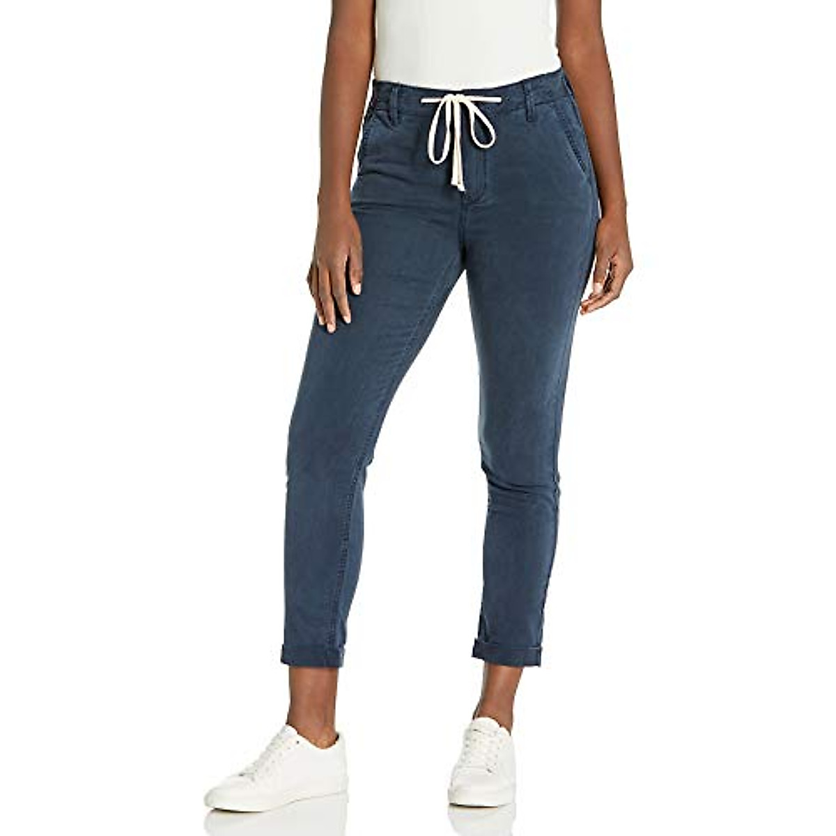 PAIGE Women's Drawstring Cuffed Pant, French Waters, 31