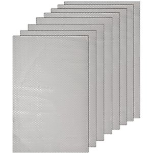 Nourished Essentials Refrigerator Liners - Set of 8 Non-Slip Fridge Liner Easy to Clean and Reusable - Moisture-Absorbing Refrigerator Mats to Keep Fridge Clean and Organized - Light Gray