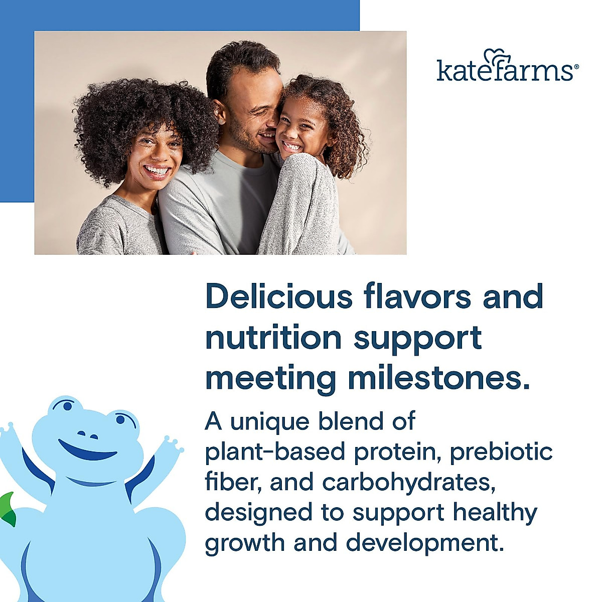 KATE FARMS Organic Plant Based Pediatric 1.2 Sole-Source Nutrition Shake,Chocolate, 12g protein, 27 Vitamins and Minerals, High Calorie Meal Replacement Drink, Protein Shake, Gluten Free, 8.45 oz (6 pack)